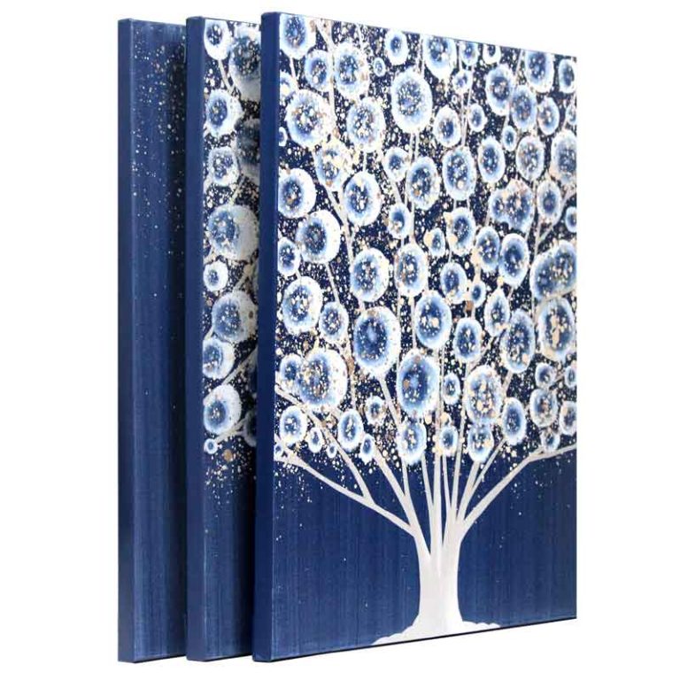 Painting of Tree in Indigo Blue | Large | Amborela